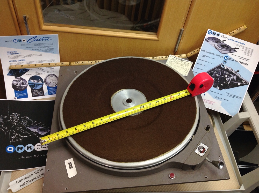 QRK Russco Rek-O-Kut 17" Transcription Turntable 3 speed 1960s