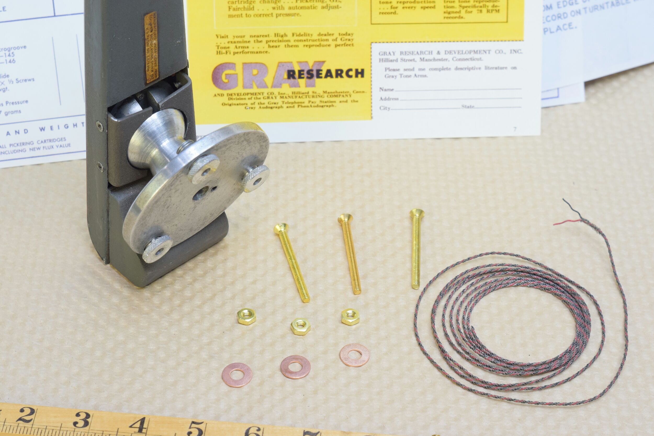 Gray Research 16" Transcription Arm 106SP 108 208 Viscous