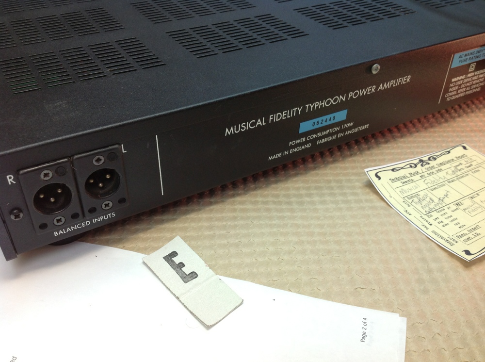 Anthony Michaelson Musical Fidelity Typhoon British Fidelity